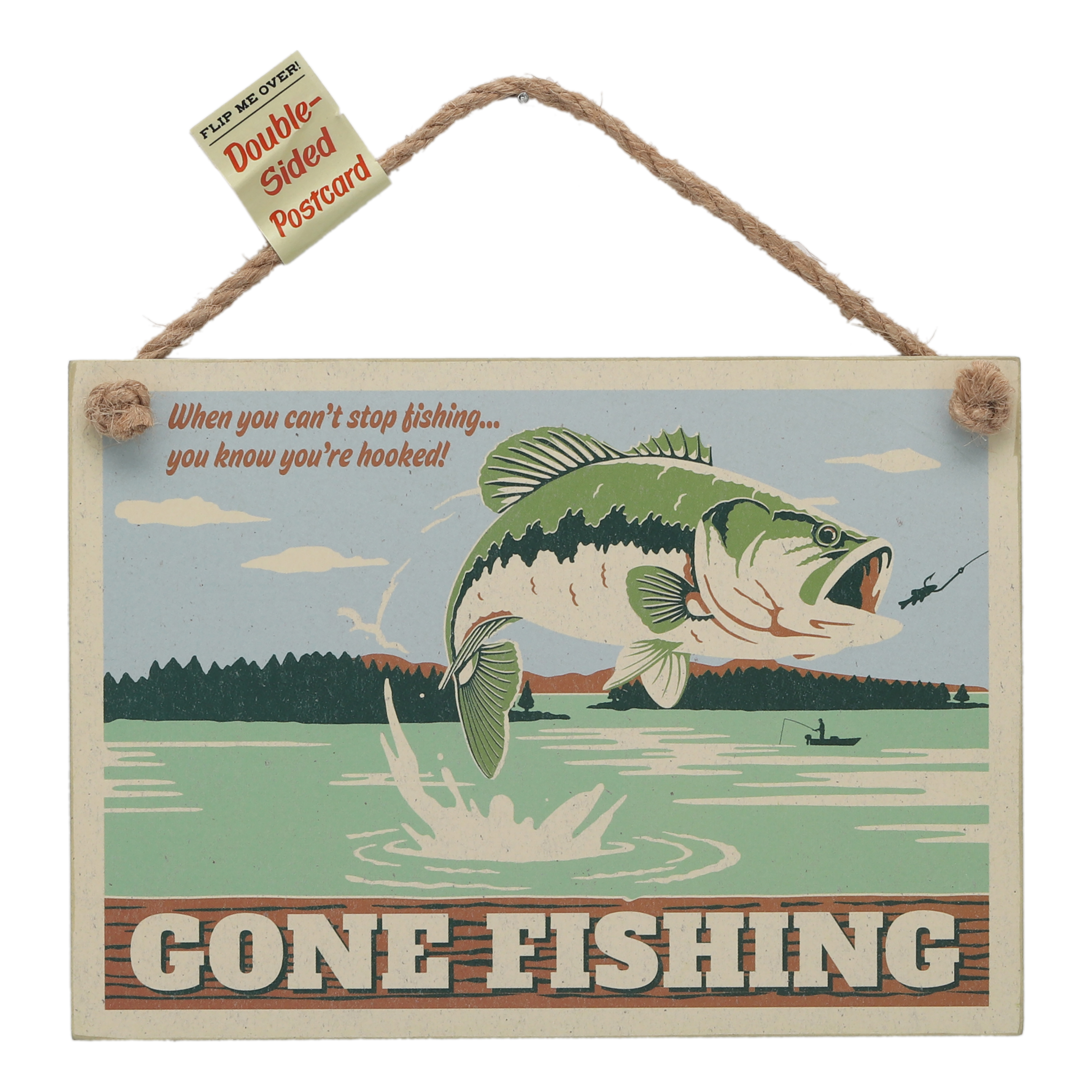 Open Road Brands Gone Fishing Hanging Wooden Sign | Bass Pro Shops